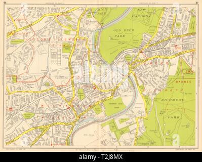 Geographers' Greater London Map - North East Sheet 88x113cm 1949 old ...