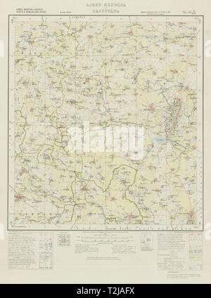 INDIA: Rajasthan: Rajputana & Ajmer-Merwara, 1897 antique map Stock ...