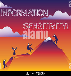 Handwriting text writing Information Sensitivity. Conceptual photo data ...