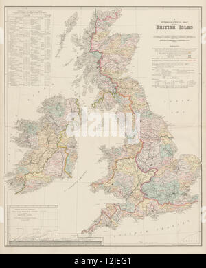 British Isles hydrographical. Watersheds River drainage basins STANFORD ...