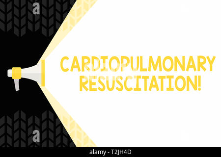 Text sign showing Cardiopulmonary Resuscitation. Word for repeated ...