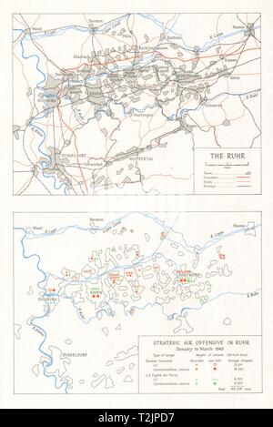 Strategic Air Offensive Jan-March 1945 Germany. USAF RAF Bomber Command ...