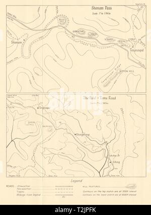 Burma Campaign World War 2. April 1945. NE India-Burma supply lines ...
