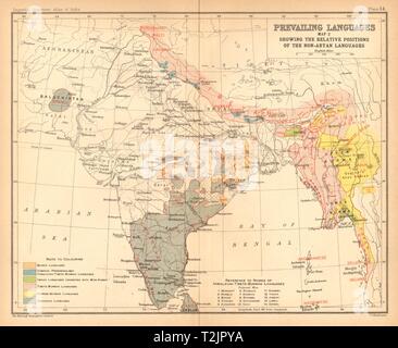 INDIA South Asia Aryan languages. Eranian Pisacha Indo-Aryan Dardio ...