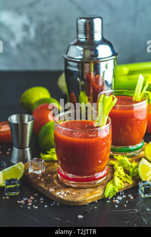 Glass of tasty bloody Mary cocktail on white background Stock Photo - Alamy