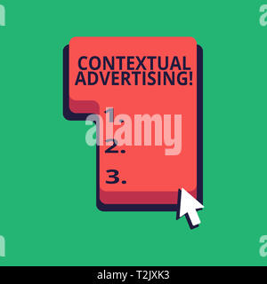 Word writing text Contextual Marketing. Business photo showcasing ...
