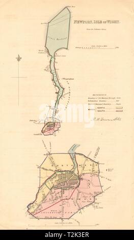 NEWPORT, ISLE OF WIGHT borough/town plan. BOUNDARY COMMISSION. DAWSON ...