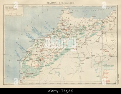 FRENCH MOROCCO. Maroc Protectorat français. Rabat Fez Casablanca plans ...