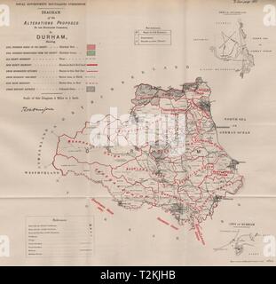 Durham Parliamentary County. BOUNDARY COMMISSION. Close 1917 old ...