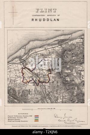 Flint Contributory Borough of Rhuddlan. JAMES. Boundary Commission 1868 ...