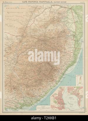 Eastern Cape, province of South Africa. Colored relief with lakes and ...