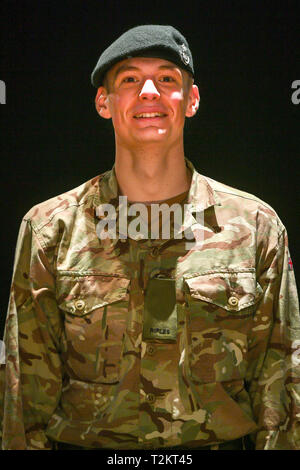 EMBARGOED TO 0001 THURSDAY APRIL 4 Serving soldier in the British Army ...