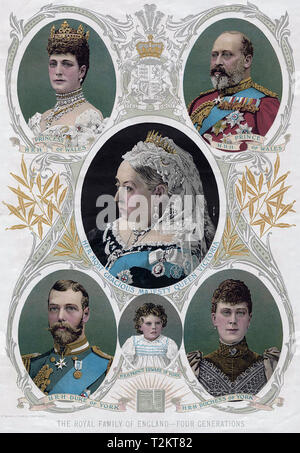 Queen Victoria and four generations of her family Stock Photo - Alamy