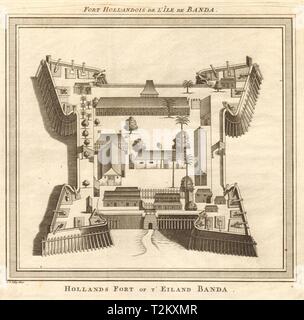 'Fort Hollandois, de l'Ile de Banda'. Fort Nassau, Banda Neira. BELLIN ...