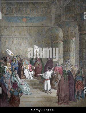 Joseph interprets the dreams of the Pharaoh of Egypt, Illustration from ...