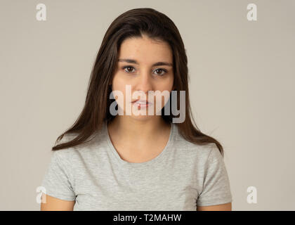 Disappointed woman face close-up expression Stock Photo - Alamy