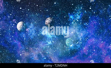 Beautiful nebula and bright stars in outer space, glowing mysterious ...