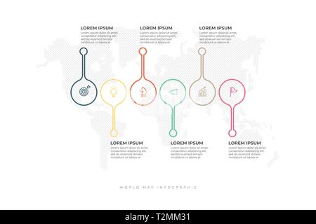 Process line infographic. 5 options timeline calendar, organization ...