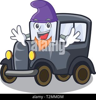 Elf classic car isolated in the cartoon vector illustration Stock ...