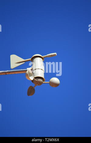 An anemometer. An anemometer is a device for measuring wind speed. This ...