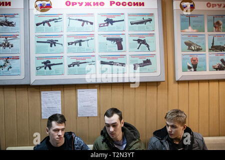 Army conscripts undergo medical examination in a regional assembly ...