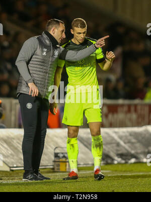 Paisley, Scotland, UK. 3rd April 2019, Ladbrokes Premiership football ...