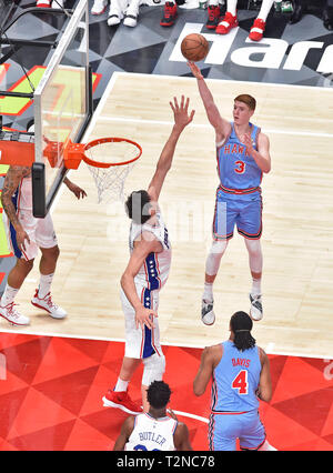 Atlanta Hawks guard Kevin Huerter is shown during an NBA basketball ...