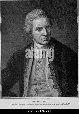 Captain Cook. Explorers. Portraits 1890 old antique vintage print ...