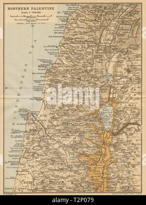 Syria and Lebanon - Tourist Map Stock Photo - Alamy