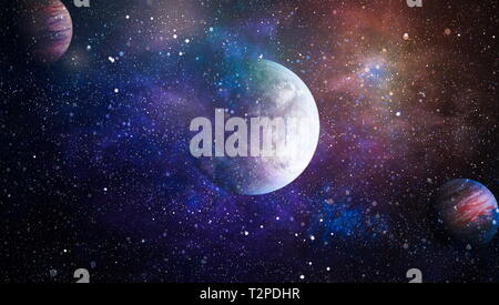 Bright Star Nebula. Distant galaxy. Abstract image. Elements of this ...