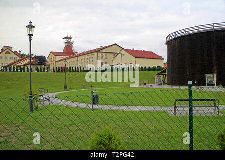 Grounds of the graduation tower at the Wieliczka Salt Mine, Poland ...