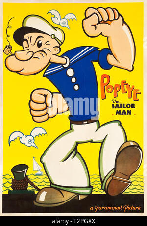 POPEYE THE SAILOR MAN Poster for 1934 Paramount cartoon Stock Photo ...