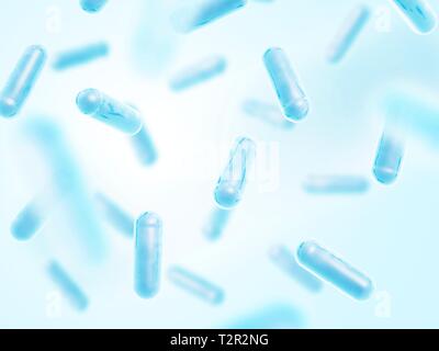 Probiotics Lactobacillus acidophilus. Blue color Stock Photo - Alamy