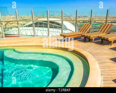 Aerial view of Doha from the Aspire Tower viewing platform, Doha, Qatar ...