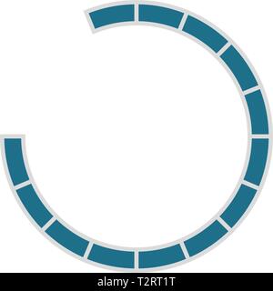 Isolted circle progress bar icon. Vector illustration design Stock ...