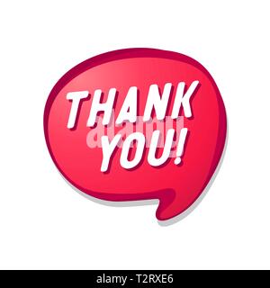 Thank You sign in red speech bubble vector Stock Vector Image & Art - Alamy