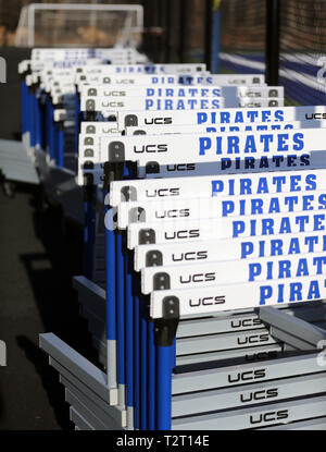 Stack of hurdles at a high school athletic field Stock Photo - Alamy