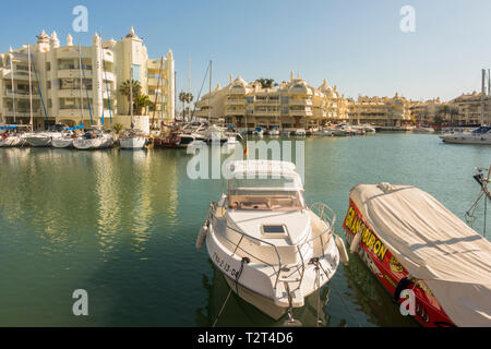 Benalmadena Spain. Benalmádena port, luxury Puerto Marina, with replica ...