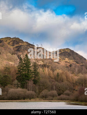 Beautiful Spring landscape image of Yew Tree Tarn in UK Lake District ...