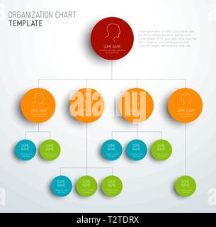 Modern organization chart template. Vector illustration Stock Vector ...