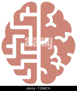 brain mind half computer artificial tech cyborg black white ...