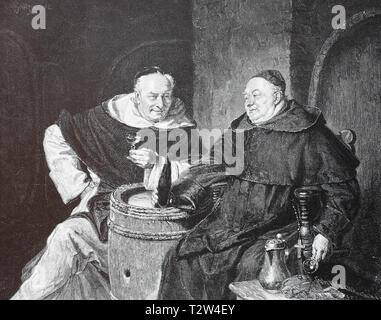 'Zwei Mönche im Weinkeller' (Two Monks in the Wine Cellar) is a ...