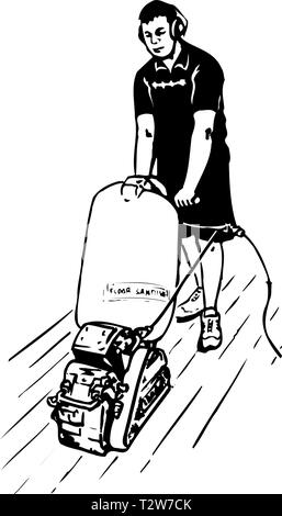 Floor Sander Vector Illustration Stock Vector Image & Art - Alamy