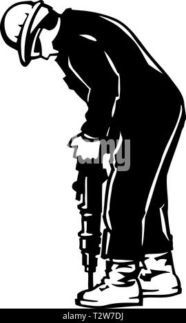 Jack Hammer Operator Stock Vector Image & Art - Alamy
