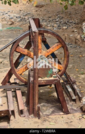 threshing machine belt and pulley Stock Photo - Alamy