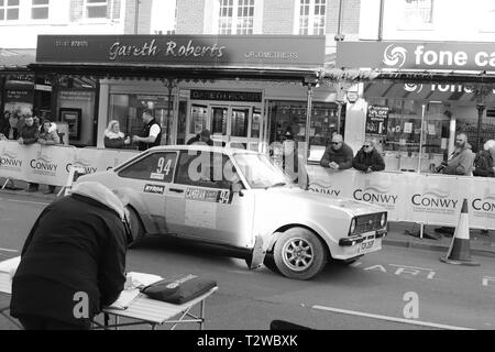 Cambrian rally, Llandudno, Wales. the images are taken in monochrome ...