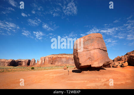 The Cube Rock. Monument Valley, Arizona, USA Stock Photo - Alamy