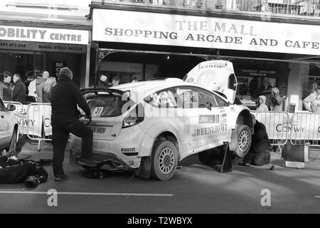 Cambrian rally, Llandudno, Wales. the images are taken in monochrome ...