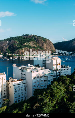 The Botafogo neighborhood, buildings, city, mountain, Cristo, Corcovado ...