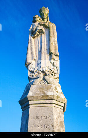 Our Lady of Penrhys Statue, Rhondda Valley, Wales, UK Stock Photo - Alamy